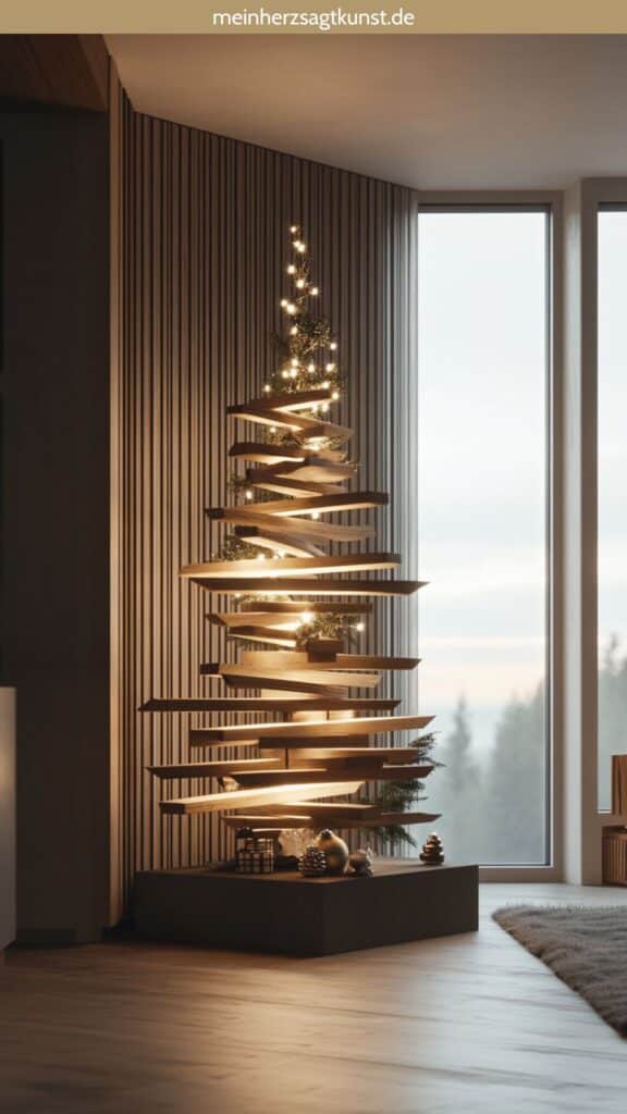 Deko aus Holz für Weihnachten: 7 simple, aber wunderschöne Ideen - Mein Herz sagt Kunst