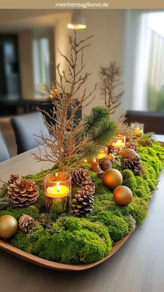 Weihnachtsdeko mit Moos: 7 wunderschöne und einfache Ideen - Mein Herz ...
