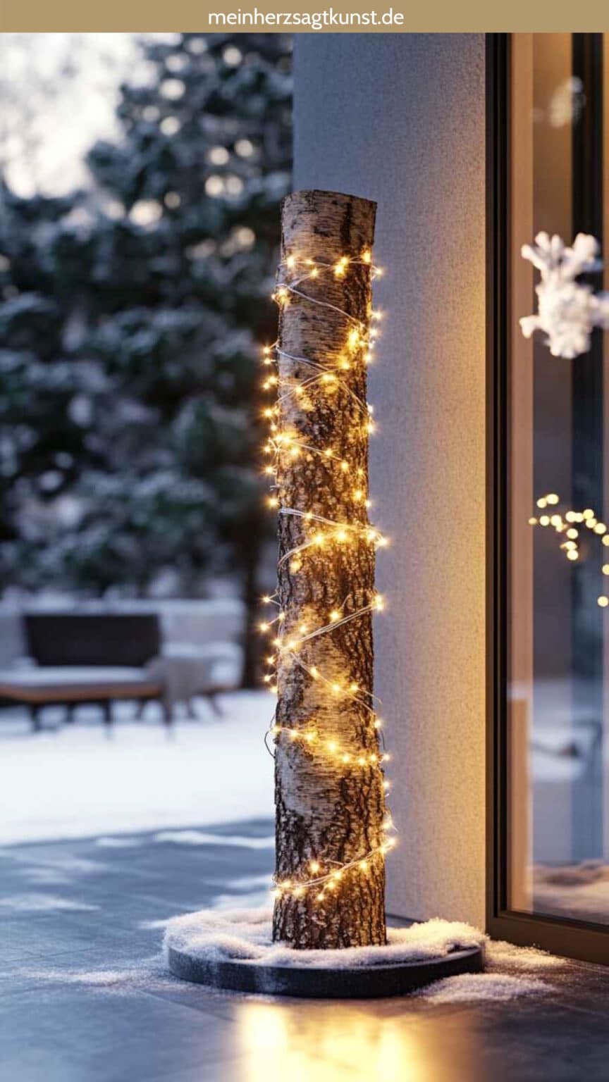 Baumstamm Deko: 10 winterliche Ideen zum Nachmachen - Mein Herz sagt Kunst