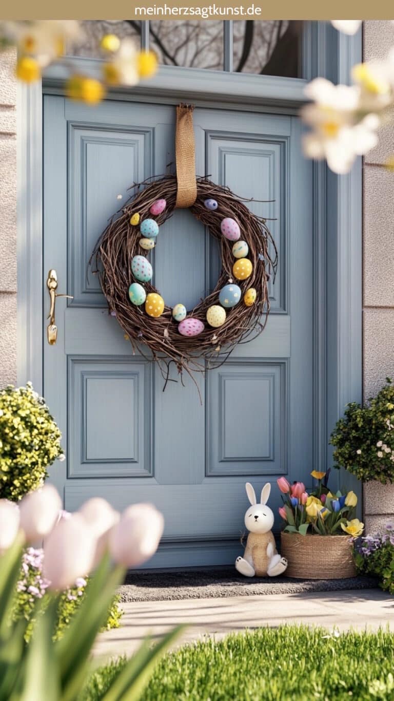Wunderbar Ausgefallen Osterdeko Hauseingang Bild
