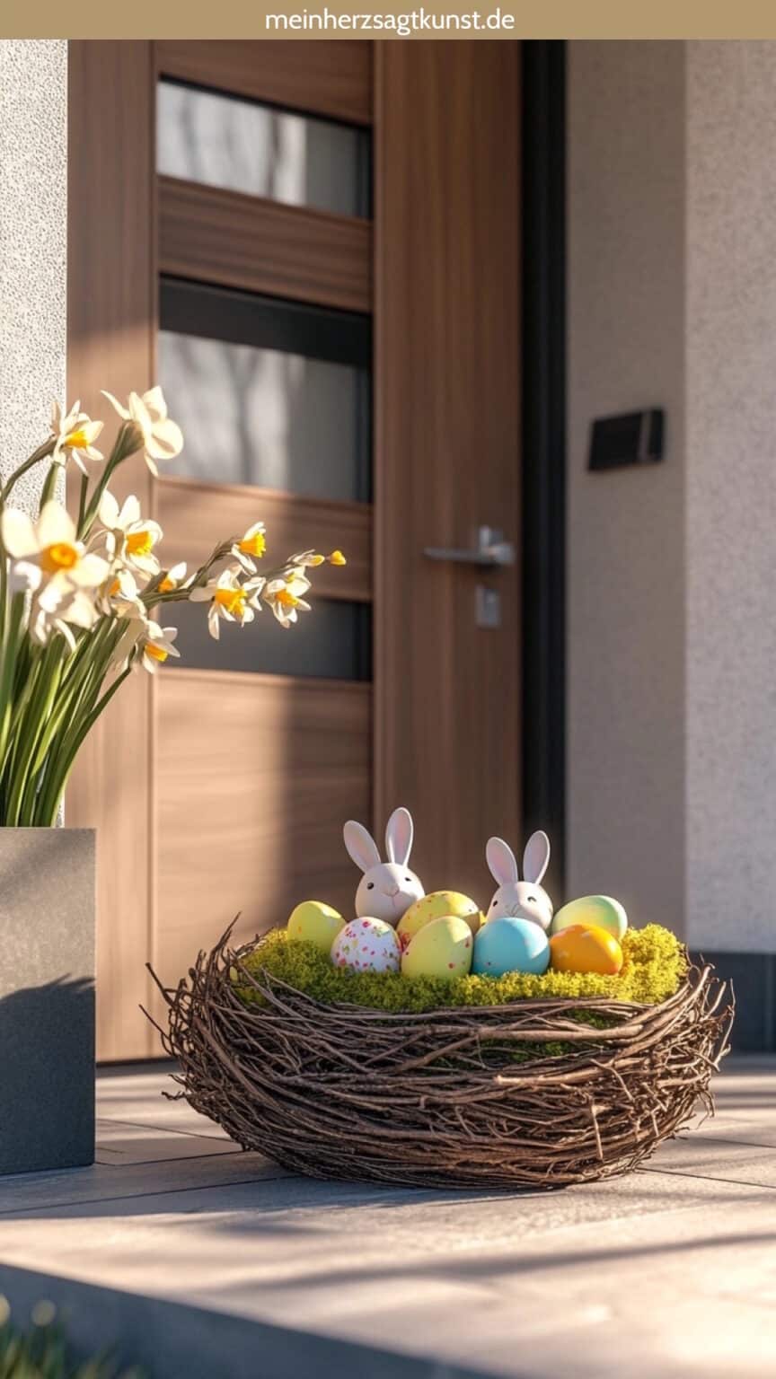 Ausgefallen Osterdeko Hauseingang